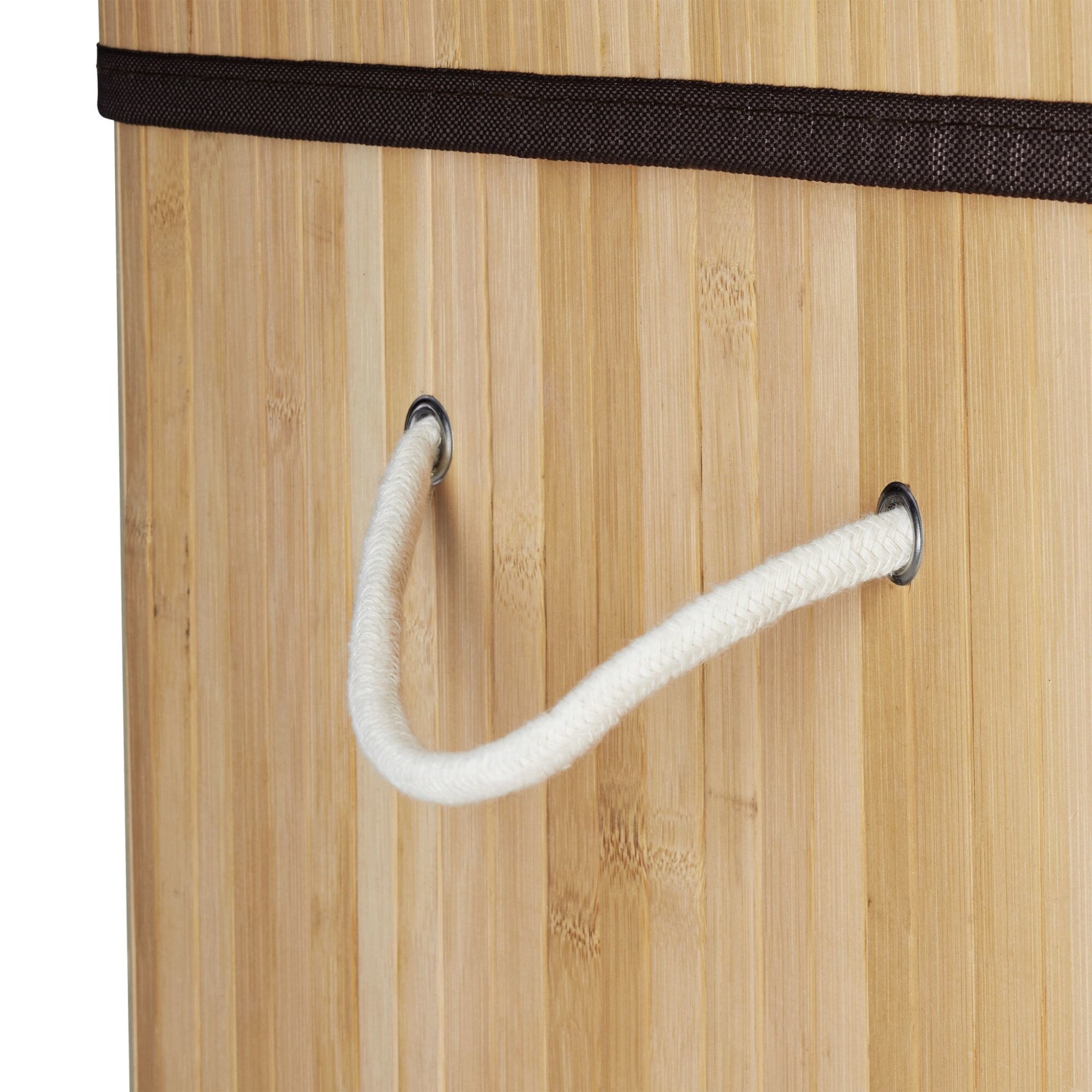 Cos de rufe din bambus Relaxdays, natur, 95 l, 63 x 55 x 35 cm - eMAG.ro