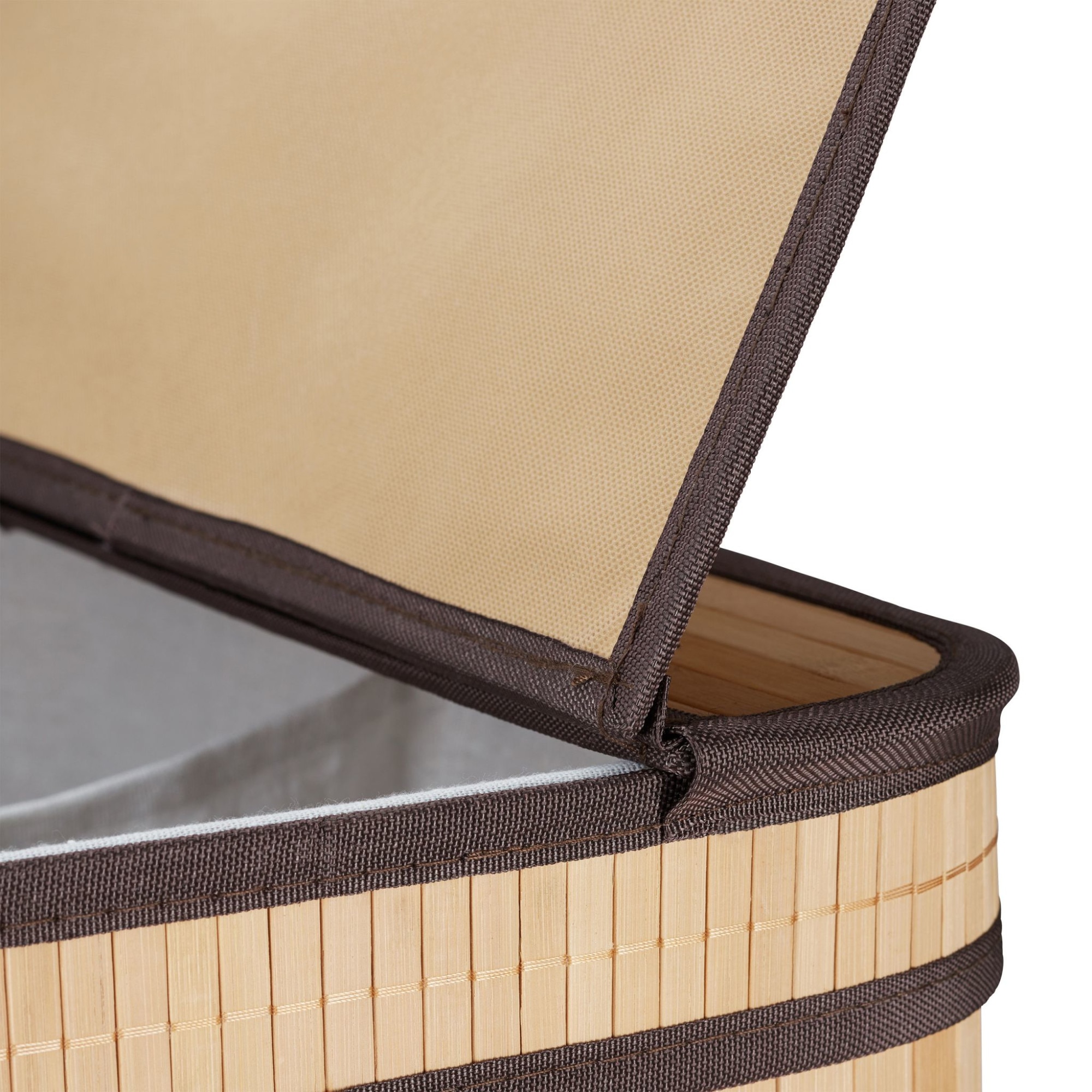 Cos de rufe din bambus Relaxdays, natur, 95 l, 63 x 55 x 35 cm - eMAG.ro