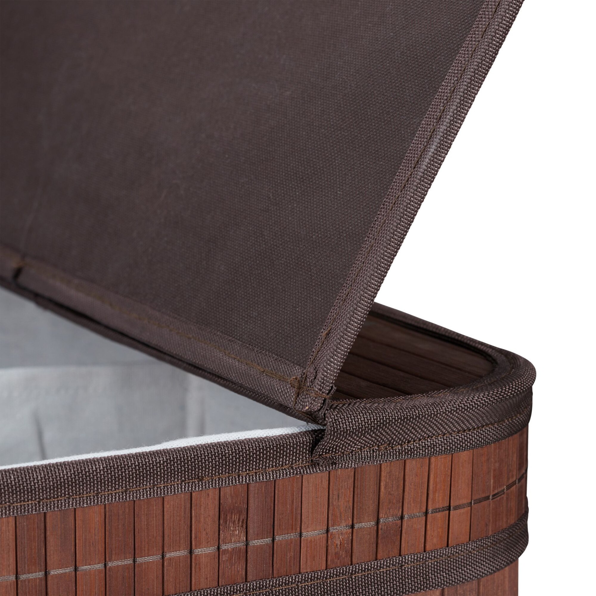 Cos de rufe din bambus Relaxdays, maro, 95 l, 63 x 55 x 35 cm - eMAG.ro