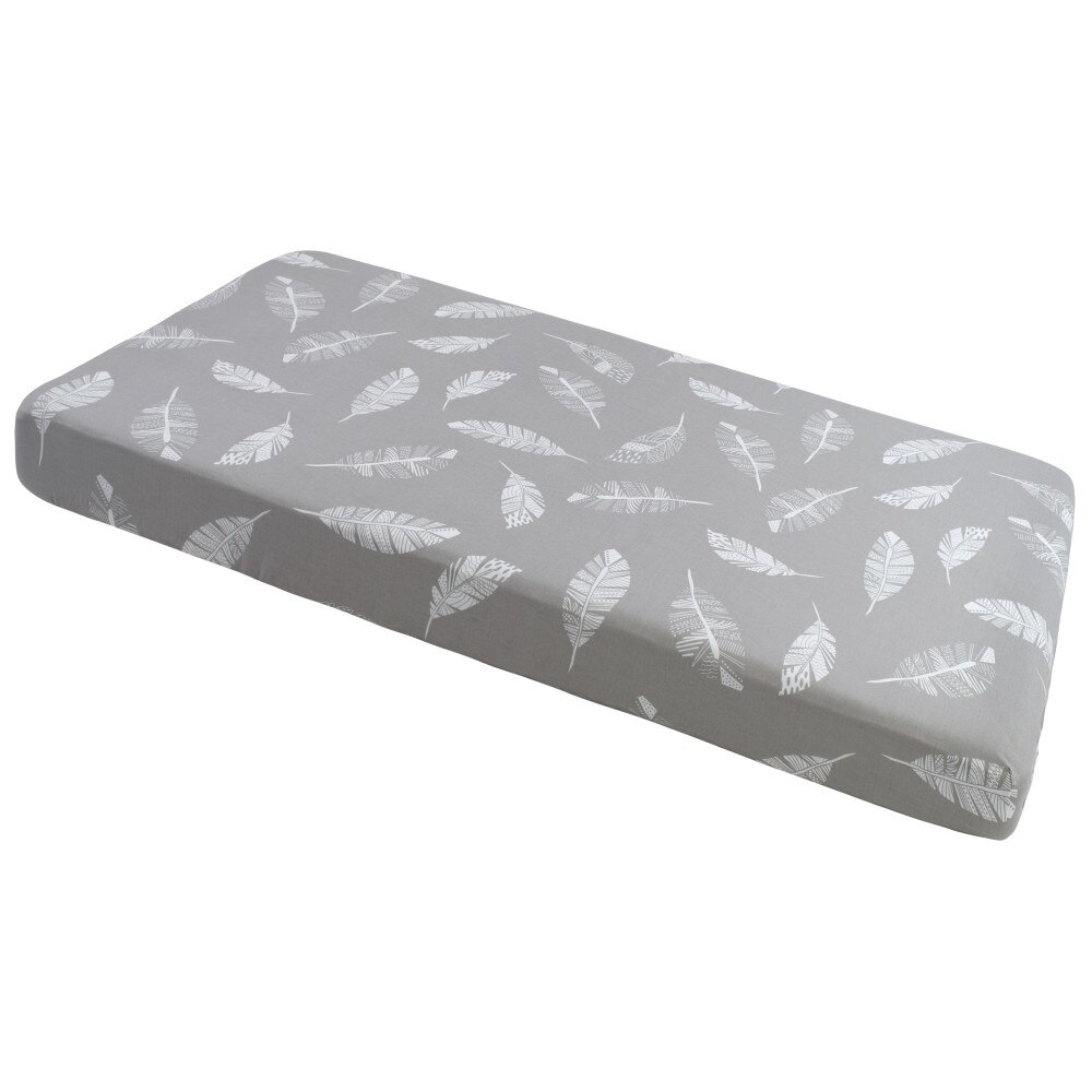 Cearceaf cu elastic 120x60 cm Grey Leaves - eMAG.ro