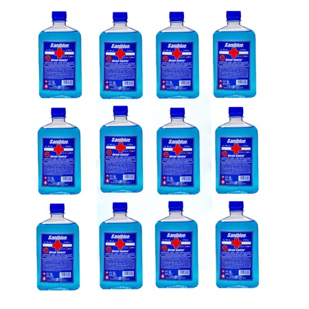Set 12 bucati 500ml Alcool sanitar Saniblue 70% - eMAG.ro