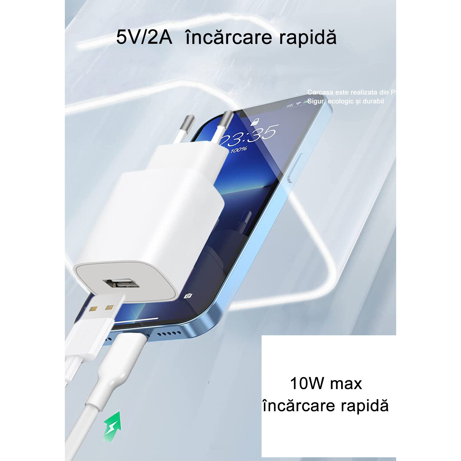 Incarcator retea, Majurphy, 5V,2A, 10W, Alb - eMAG.ro