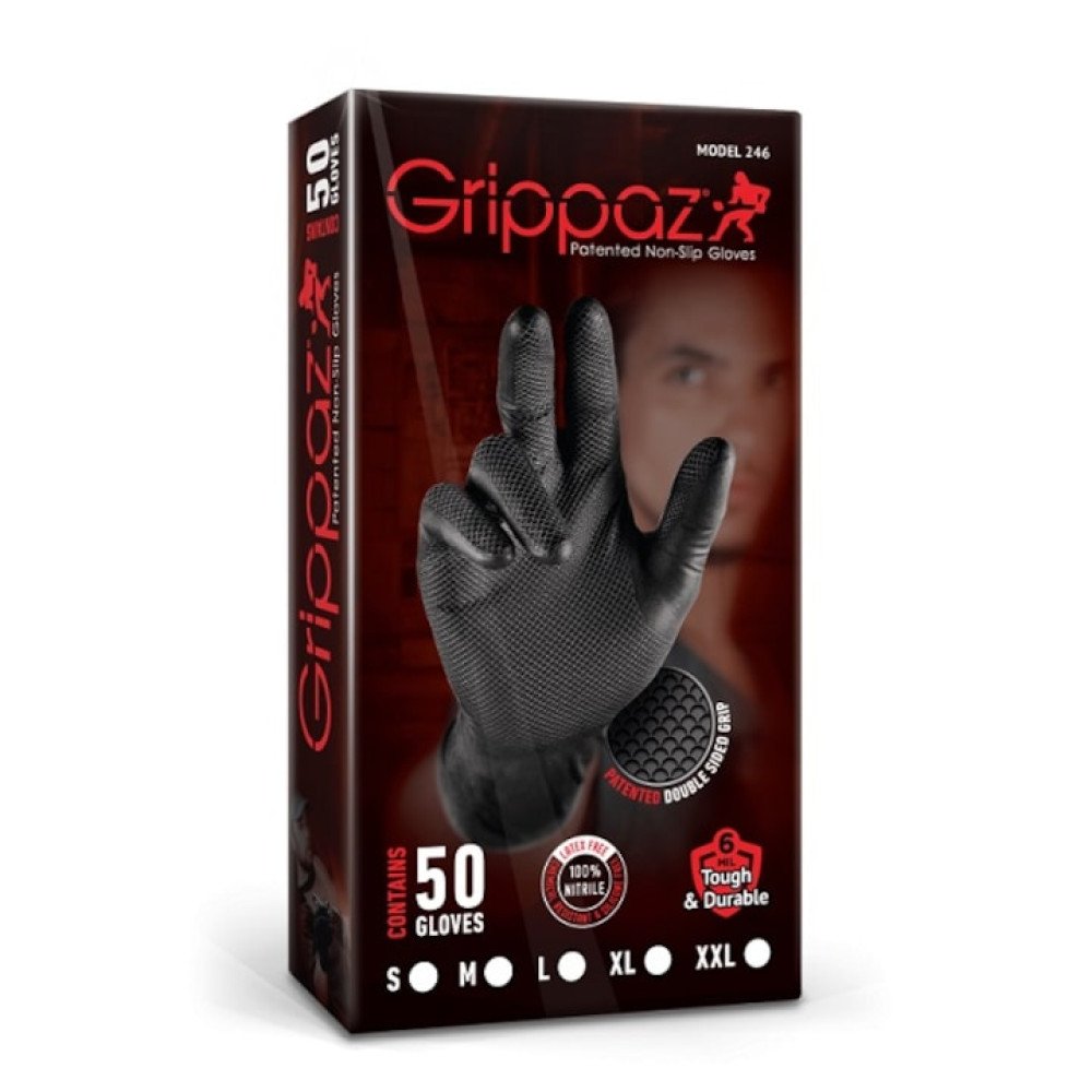 Set 50 buc Manusi Nitril Texturat Grippaz, S - eMAG.ro
