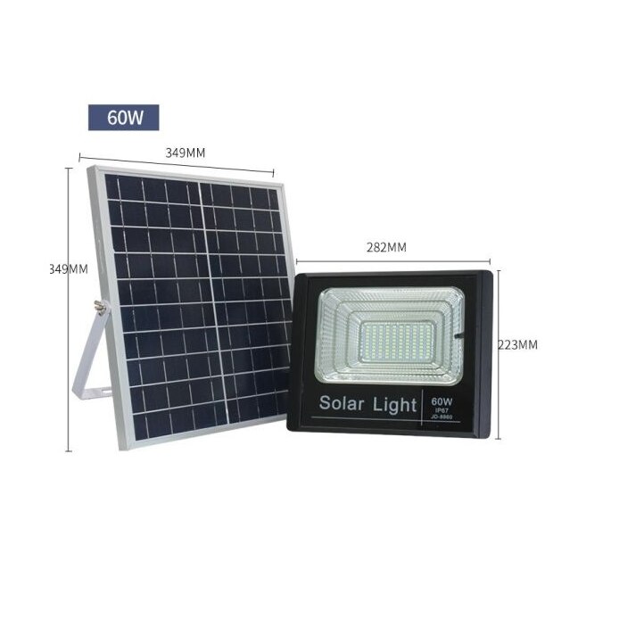 Kit Proiector 60W LED smd JNI cu Panou Solar Si Telecomanda - eMAG.ro