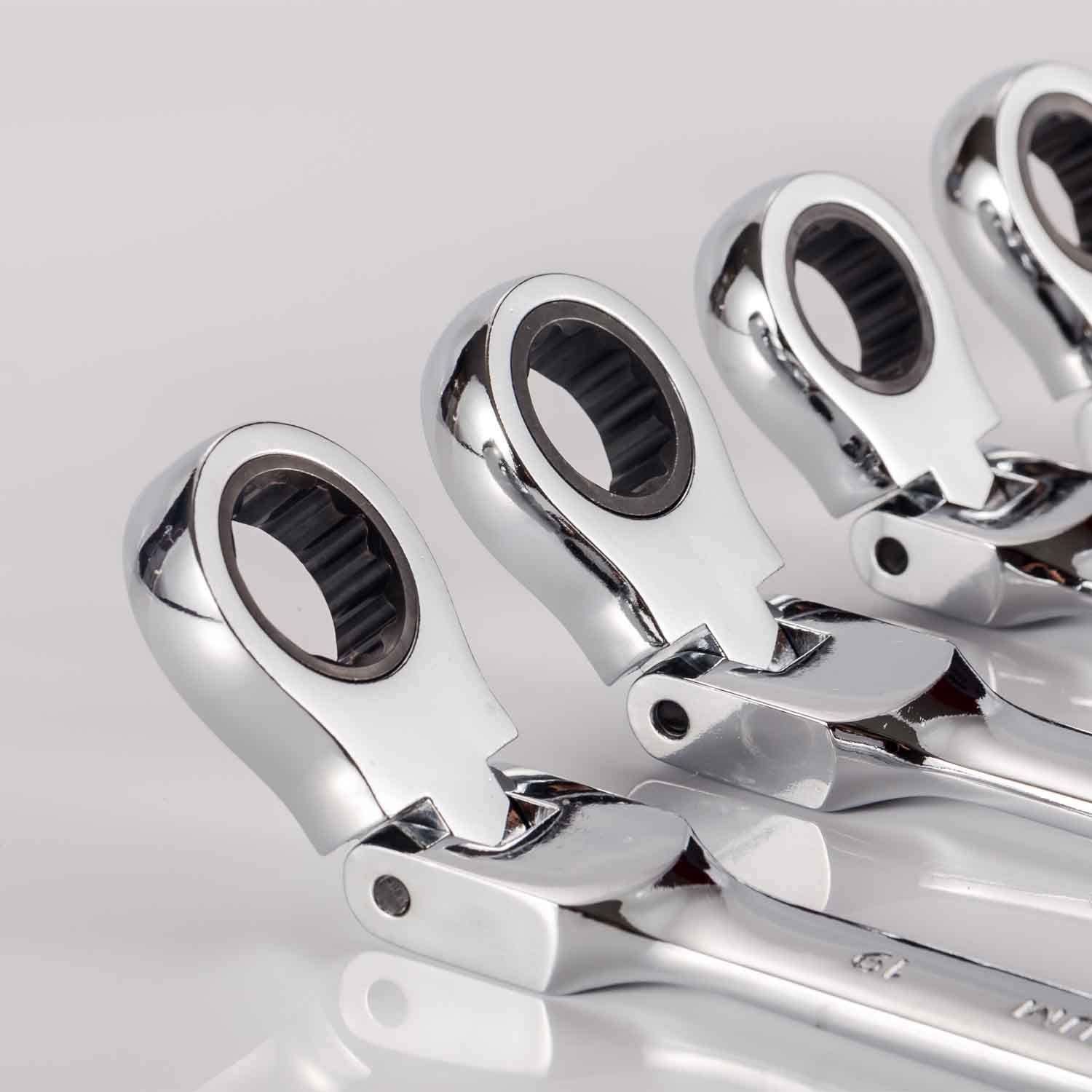 Комплект от 12 комбинирани гаечни ключове с тресчотка и шарнир 8-19 мм ...