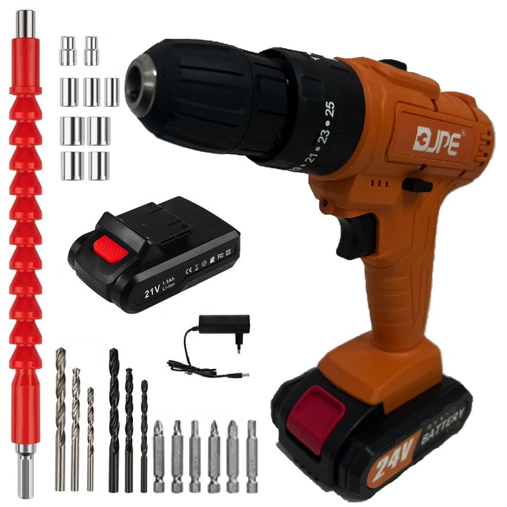 Trusa 25 Piese Bormasina 24V JPE - eMAG.ro