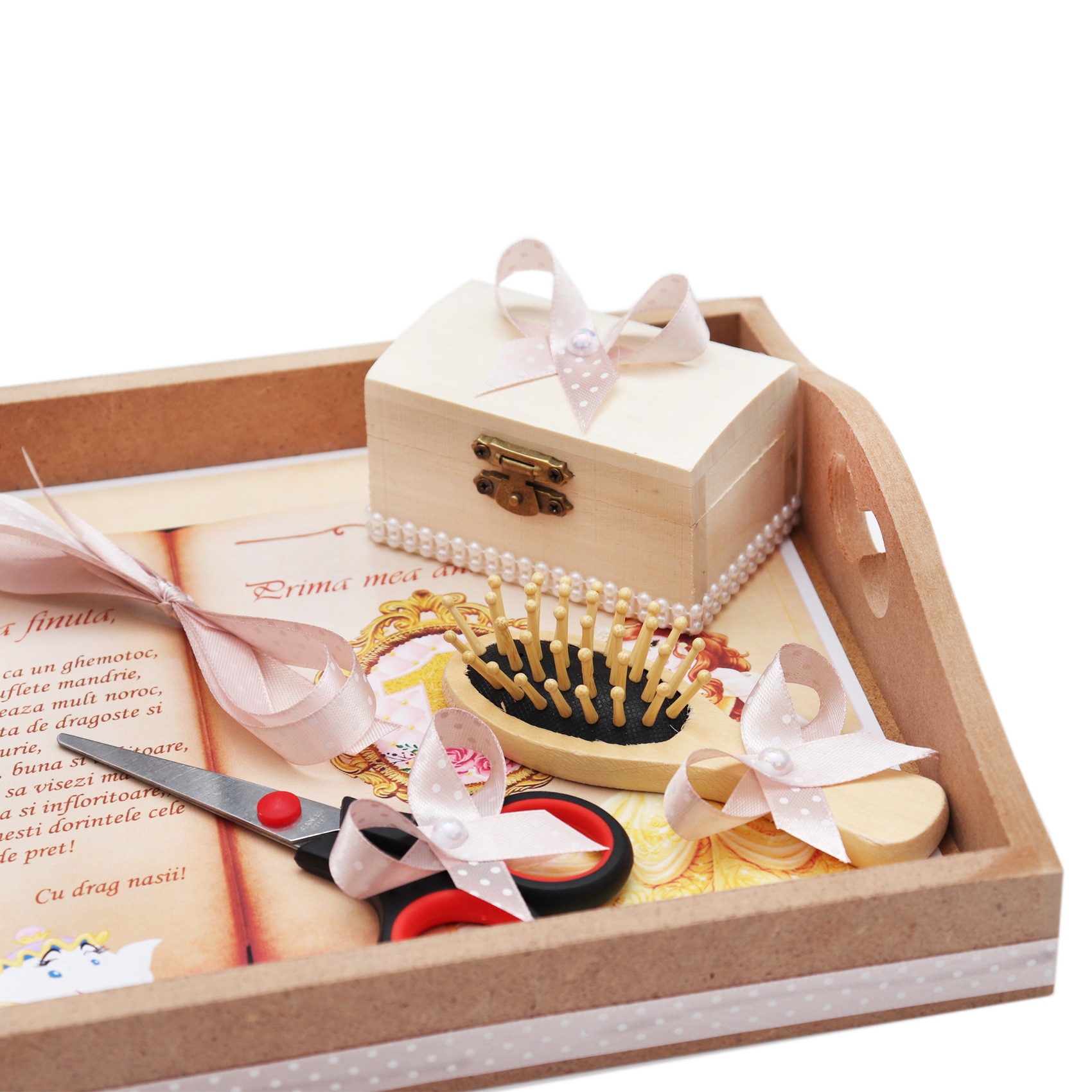 Set tava pentru taiere mot/turta fete, model Frumoasa si Bestia 6 piese ...