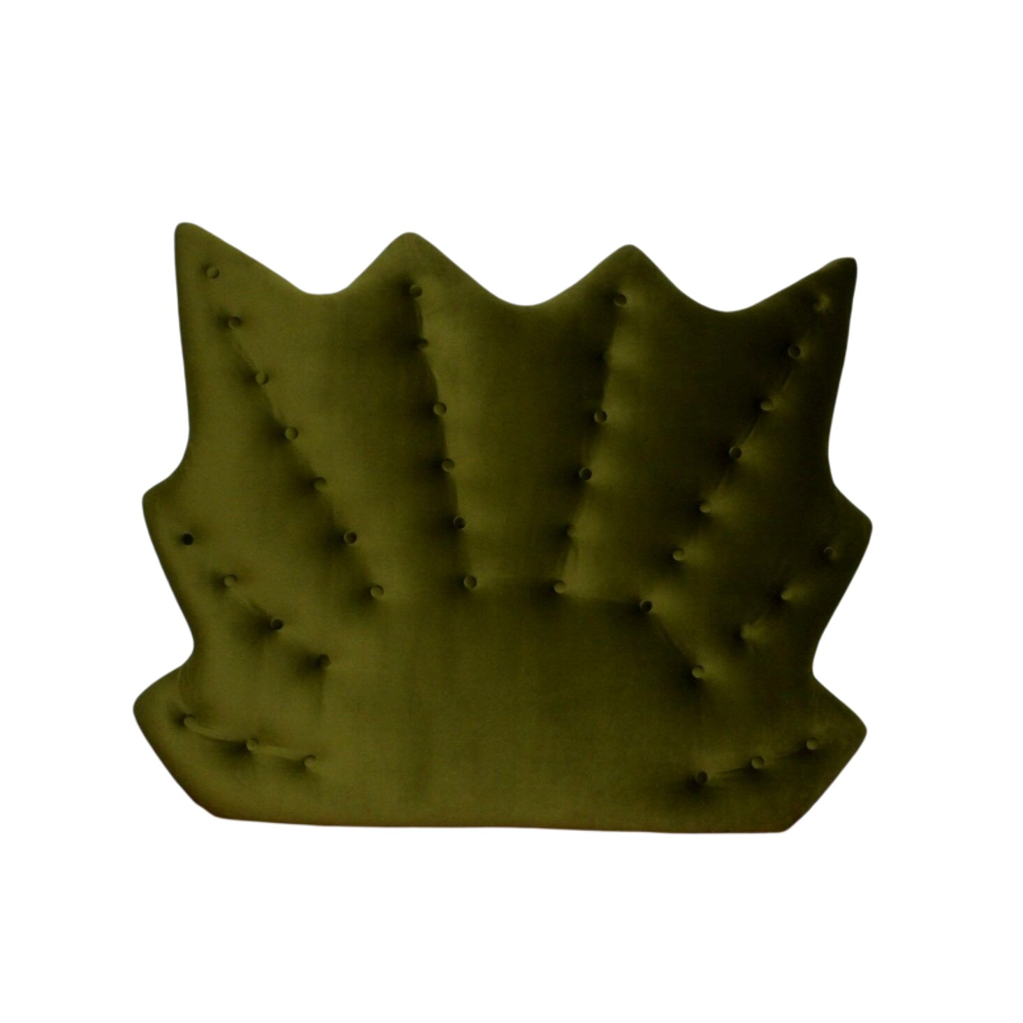 Tablie pentru pat cu tapiterie de catifea verde olive 106 cm x 125 cm ...