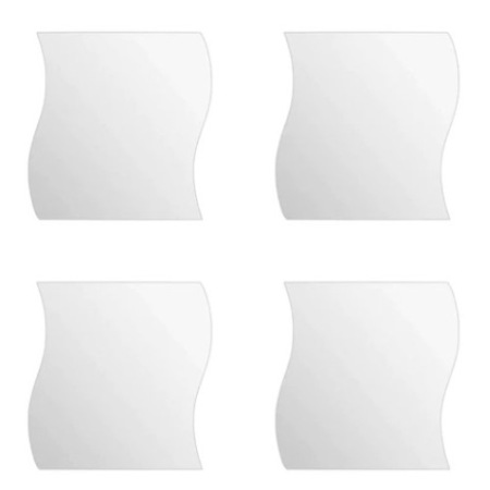 Set 4 oglinzi autoadezive fara rama, 20 x 20 cm - eMAG.ro