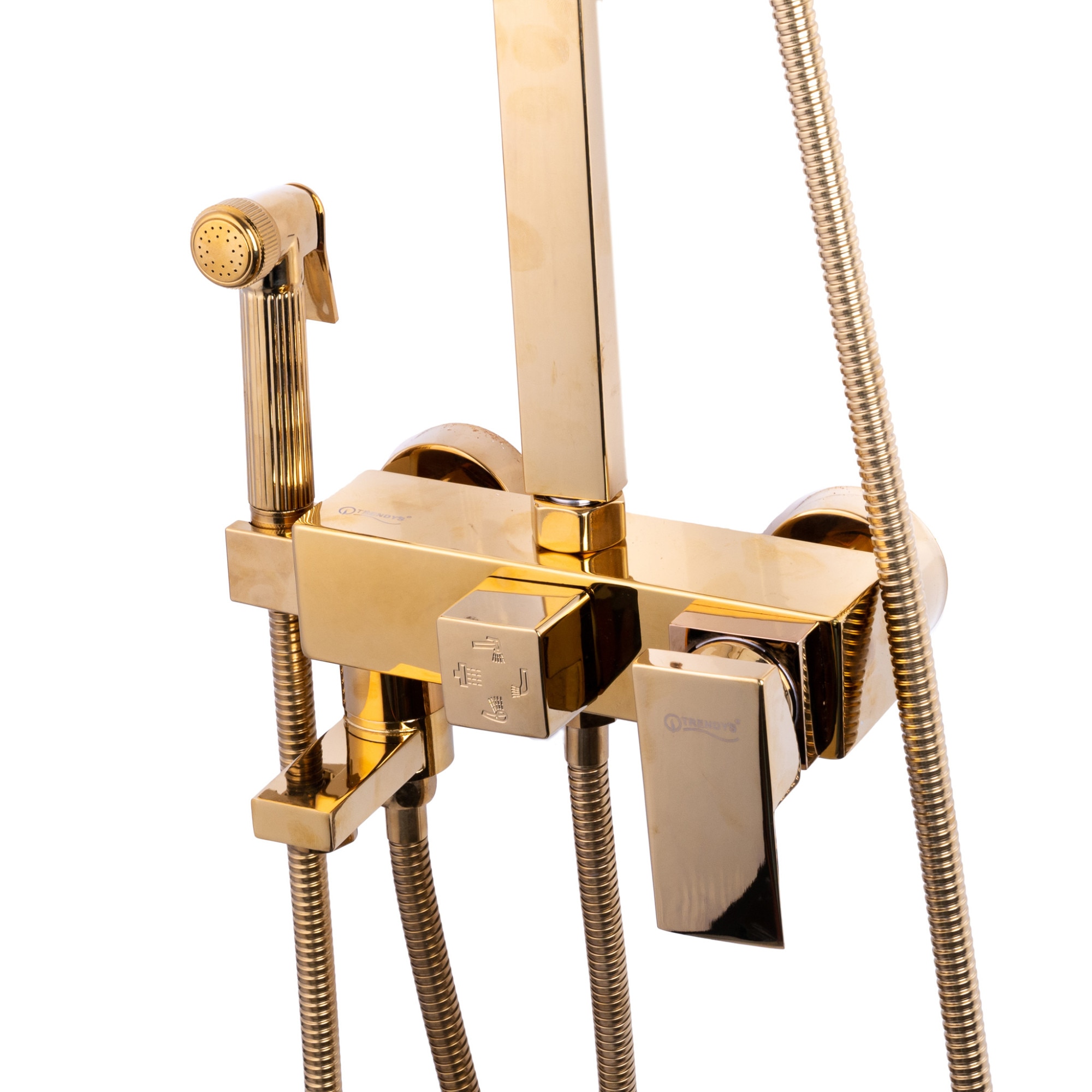 Coloana de dus, TRENDY S, patru functii plus functie bideu, gold - eMAG.ro