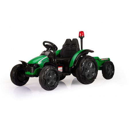 Tractor electric 12V cu telecomanda roti EVA si scaun din piele ...