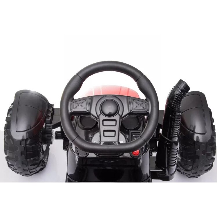 Tractor electric 12V cu telecomanda, roti EVA si scaun din piele ...