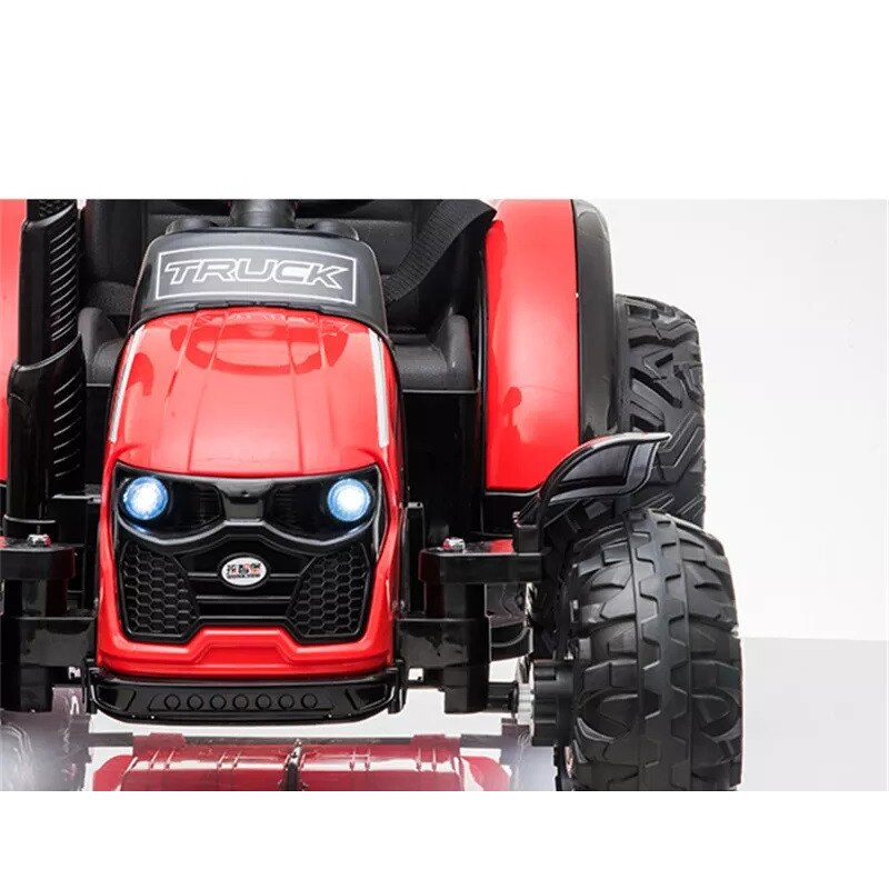 Tractor electric 12V cu telecomanda, roti EVA si scaun din piele ...