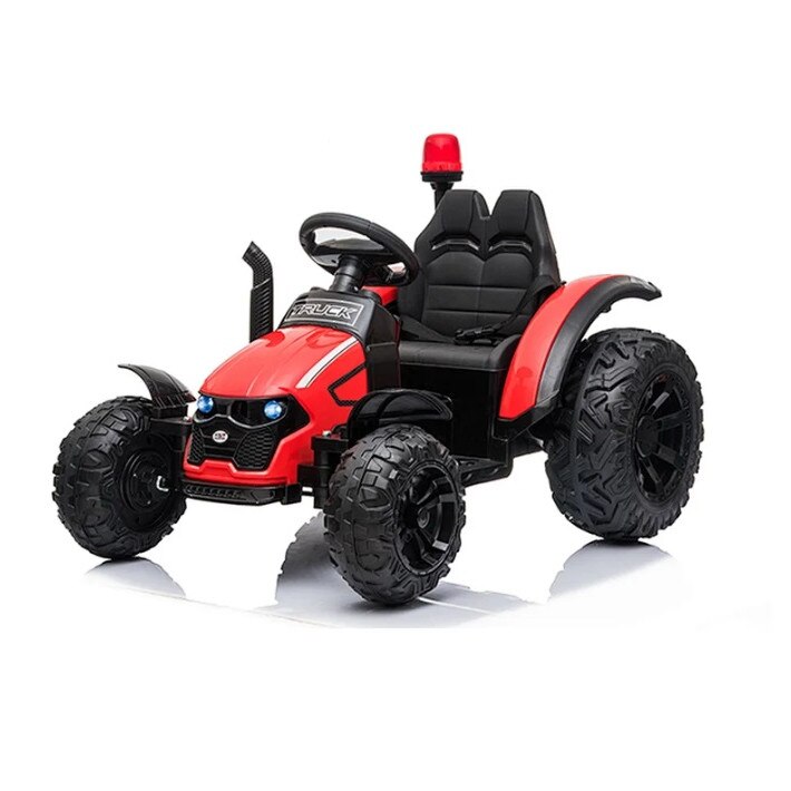 Tractor electric 12V cu telecomanda, roti EVA si scaun din piele ...