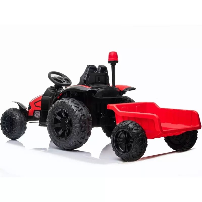 Tractor electric 12V cu telecomanda, roti EVA si scaun din piele ...