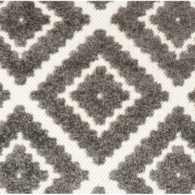 Covor decorativ, dreptunghiular, model romburi geometrice, lungime fir ...