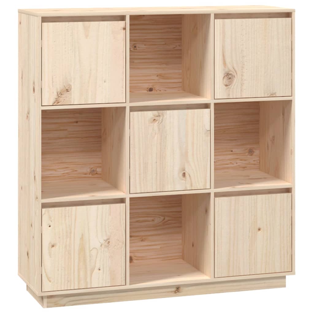 Dulap inalt, 110,5x35x117 cm, lemn masiv de pin, pentru sufragerie ...