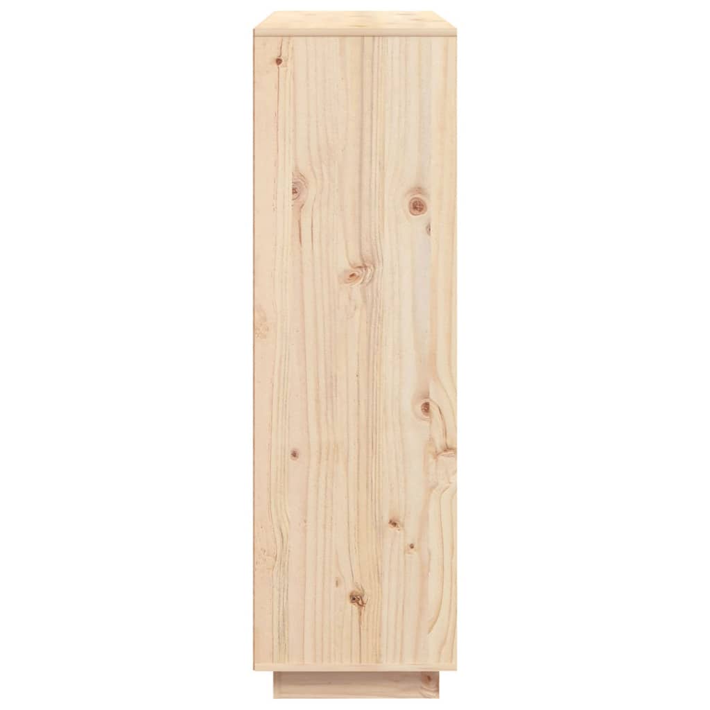 Dulap inalt, 110,5x35x117 cm, lemn masiv de pin, pentru sufragerie ...