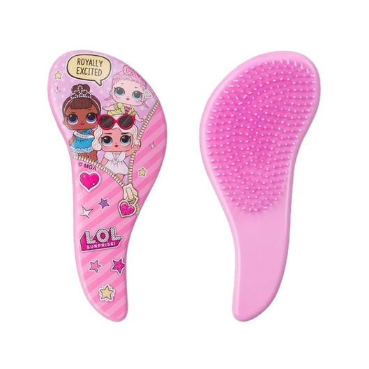Perie pentru descurcarea parului, pentru copii, model LOL, Roz, 15 x 2. ...