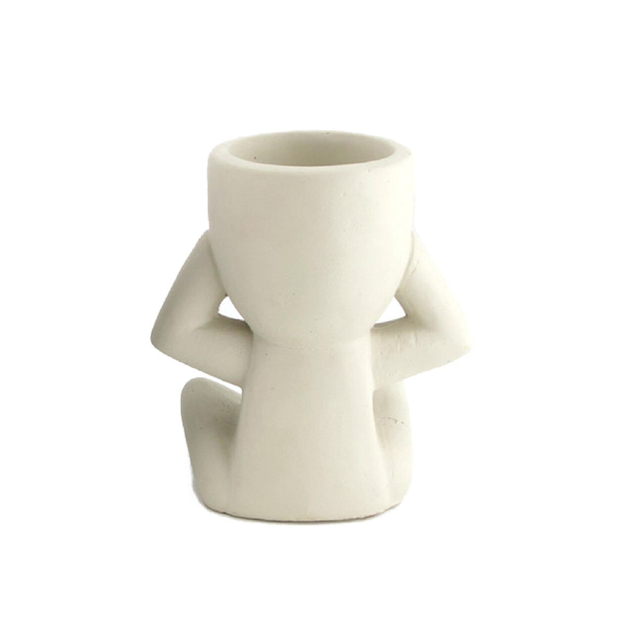 Ghiveci Flori, Ciment, 15x14 cm, Alb - eMAG.ro