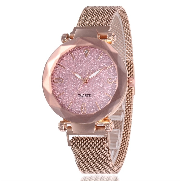Ceas Dama Elegant cu bratara magnetica Rosegoldpink QUARTZ CDQZ046 ...
