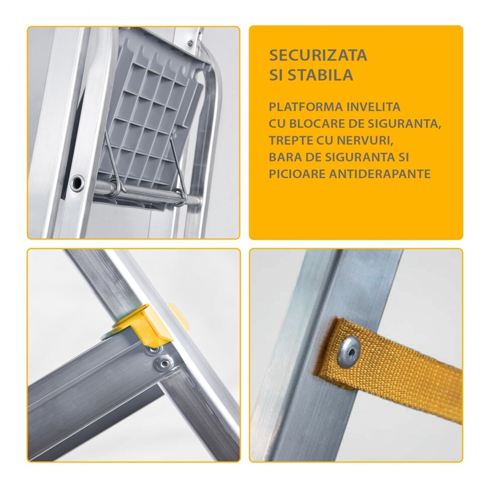 Scara Denzel, 7 trepte, aluminiu - eMAG.ro