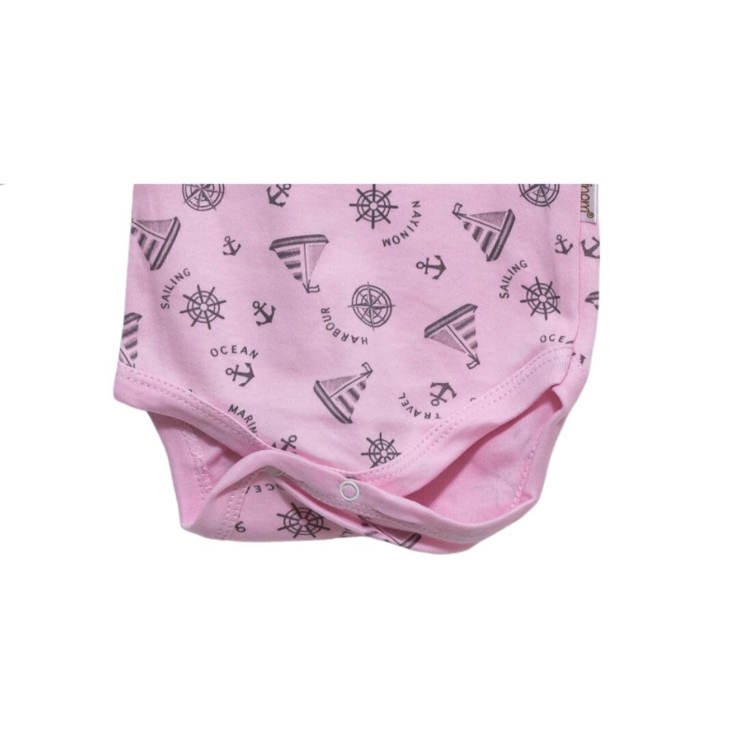 Body cu maneca lunga Motat, 100% bumbac, Roz, 3 ani - eMAG.ro