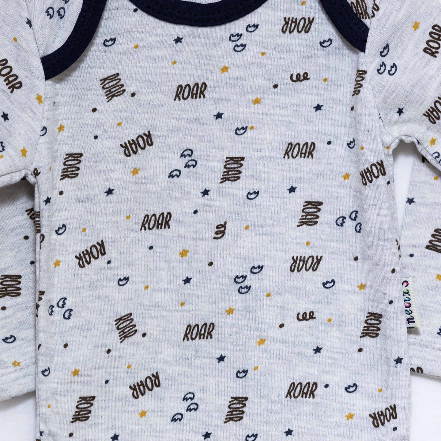 Body Roar Motat, 100% bumbac, Gri, 6-9 luni - eMAG.ro