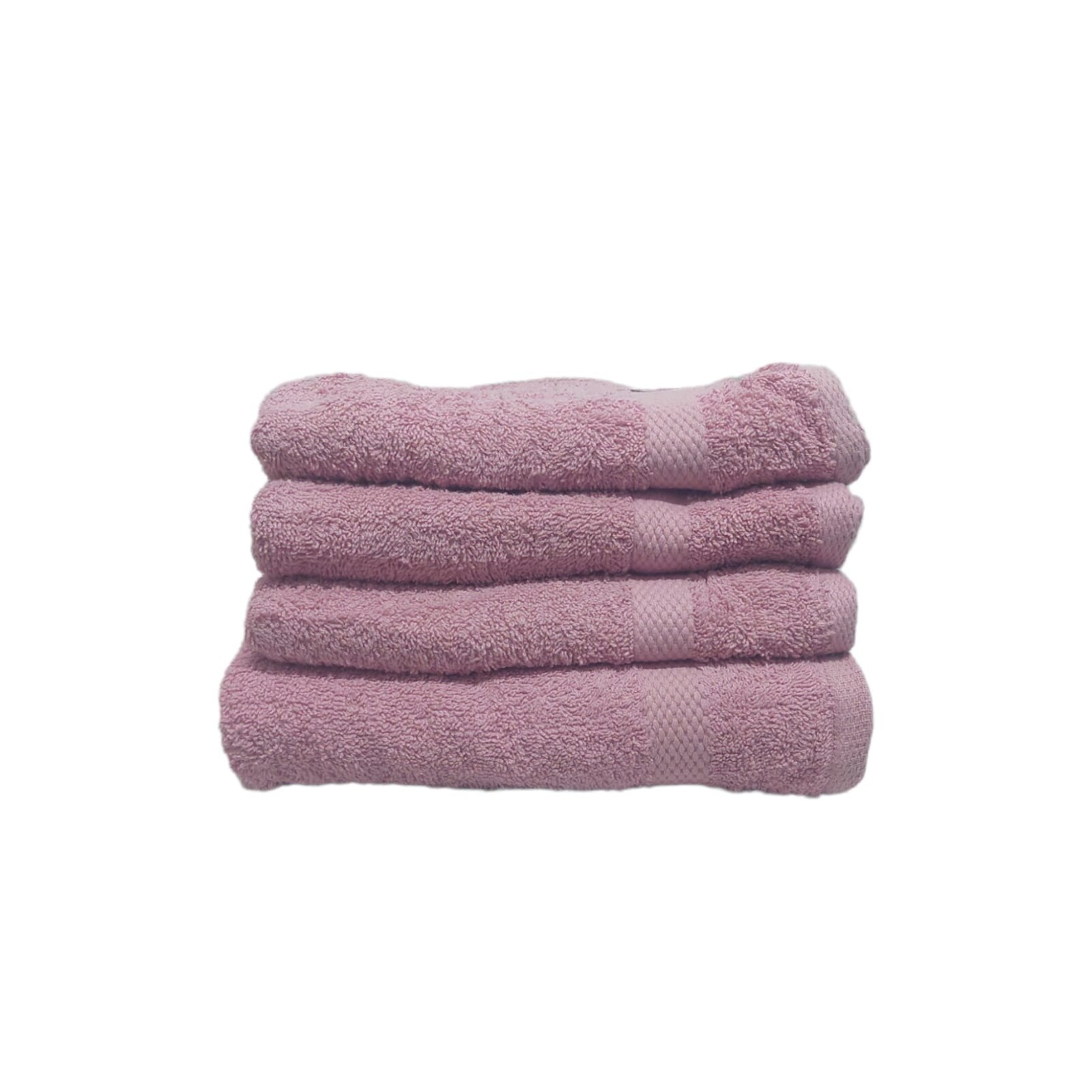 Set 4 prosoape de baie Asif, 50x90 cm, Roz, 410 GSM - eMAG.ro