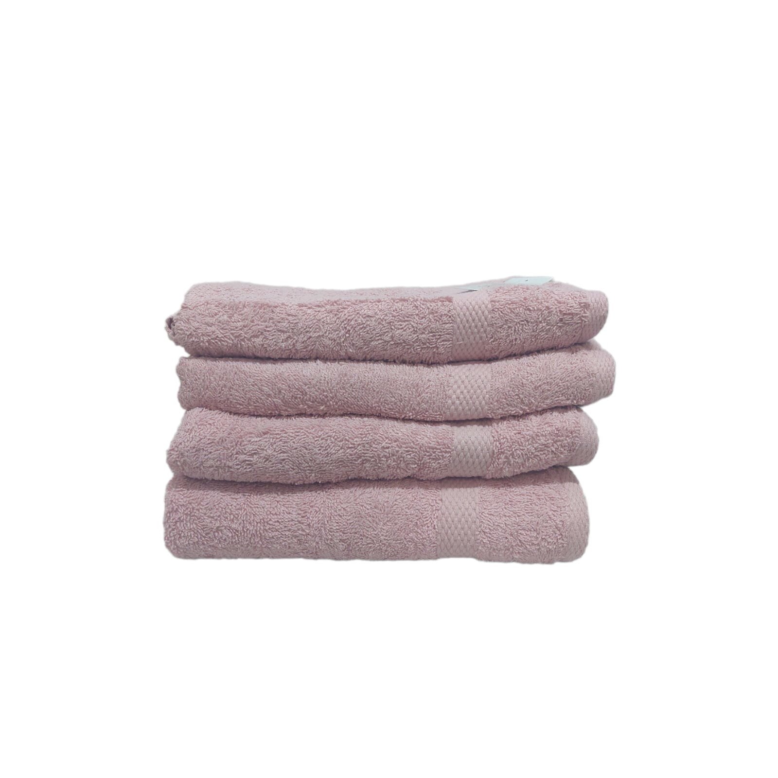 Set 4 prosoape de baie Asif, 50x90 cm, Roz Pal, 410 GSM - eMAG.ro