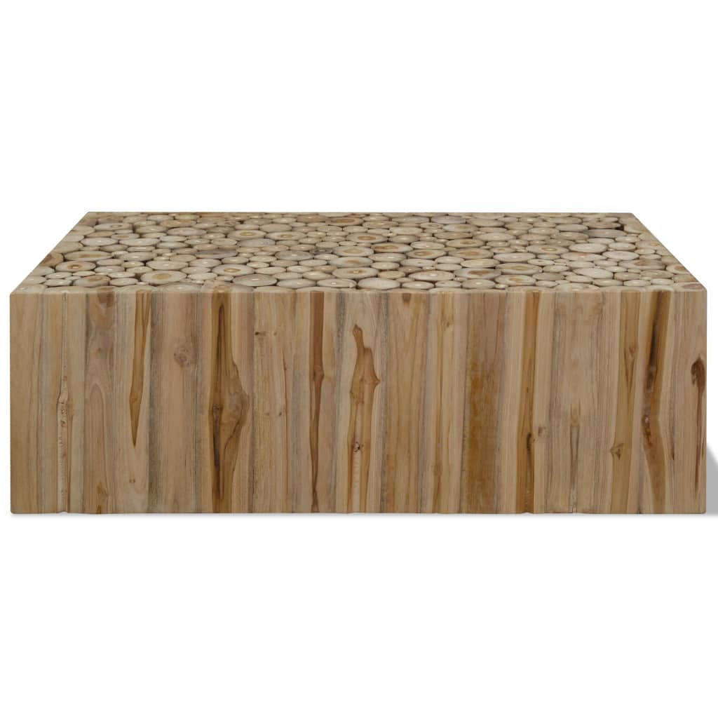 Masuta de cafea, Decor sufragerie/living, 90x50x30 cm, tec natural ...