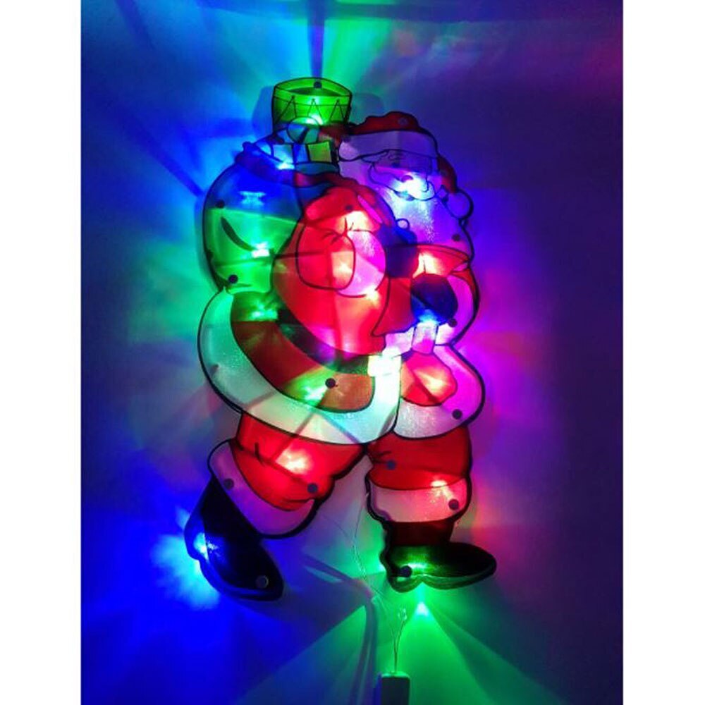 Decoratiune Craciun LED EDAR, Ornament Pentru Geam, 44x23 cm, Mos ...