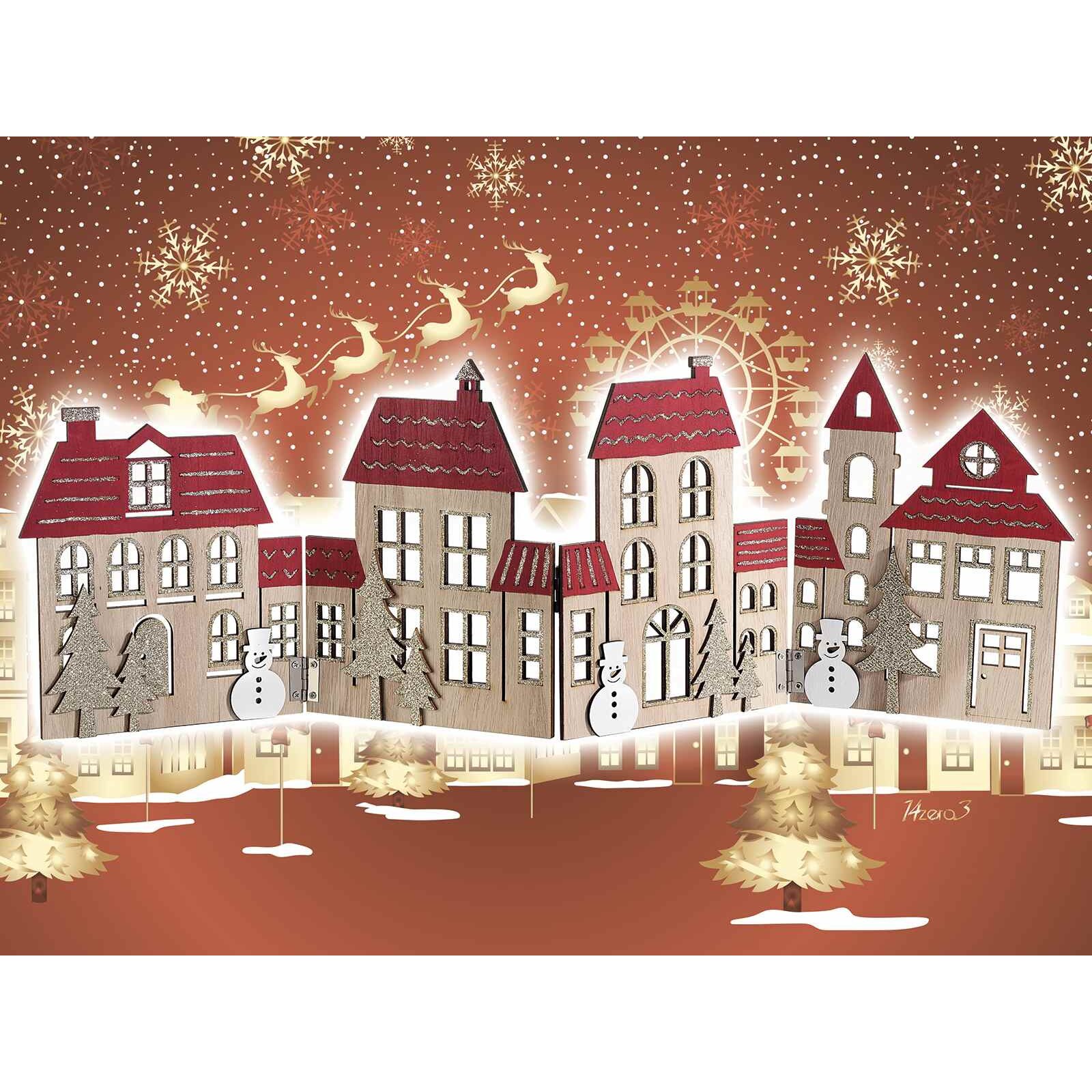 Decoratiune Craciun Orasel 59.5x20 cm - eMAG.ro