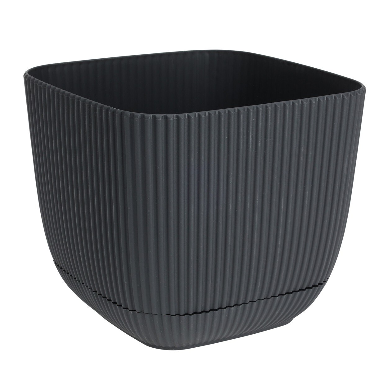 Ghiveci flori, Plastic, 17 cm, Gri - eMAG.ro