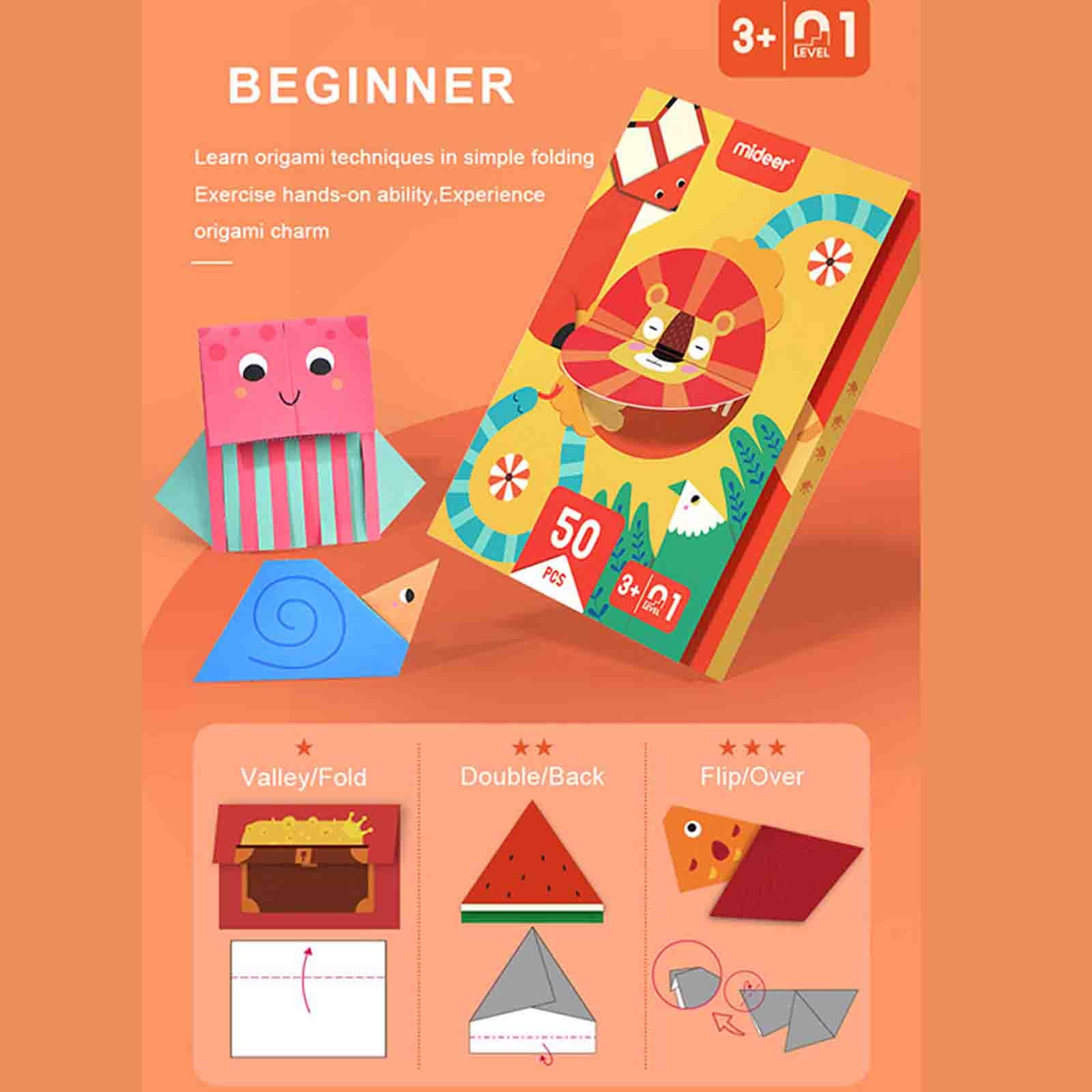 Set creativ pentru copii, Origami, 50 piese, incepator - eMAG.ro