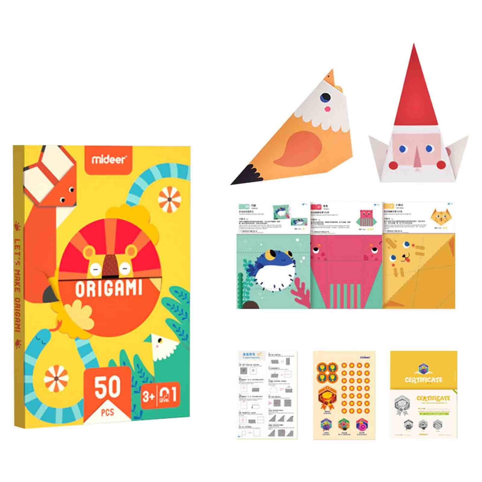 Set creativ pentru copii, Origami, 50 piese, incepator - eMAG.ro