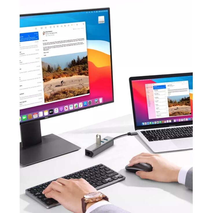 Адаптер Hub Zenwire Usb C Ethernet Gigabit Rj45 3x Usb 3 0 Emag Bg
