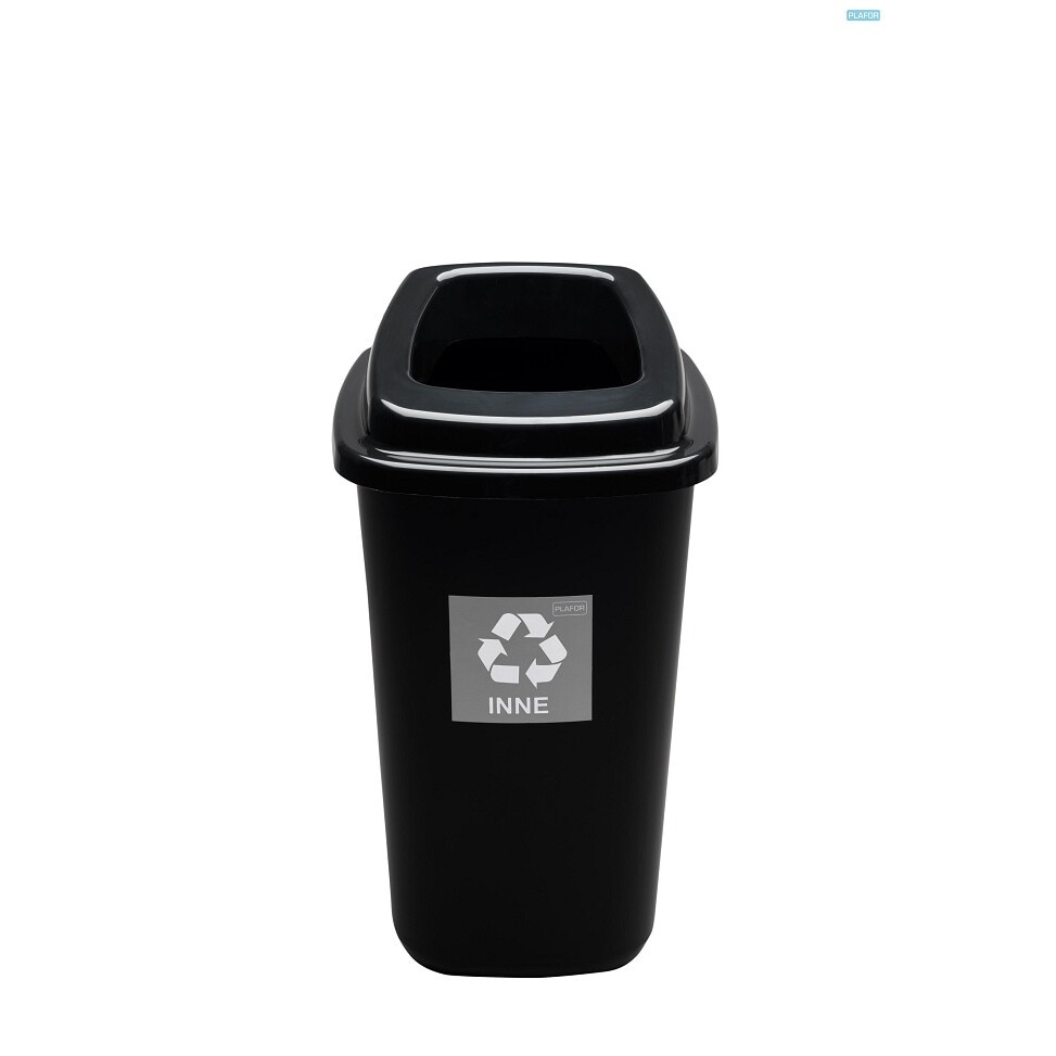 Cos Plastic Reciclare Selectiva, Capacitate 28l, Plafor Sort - Negru Cu ...