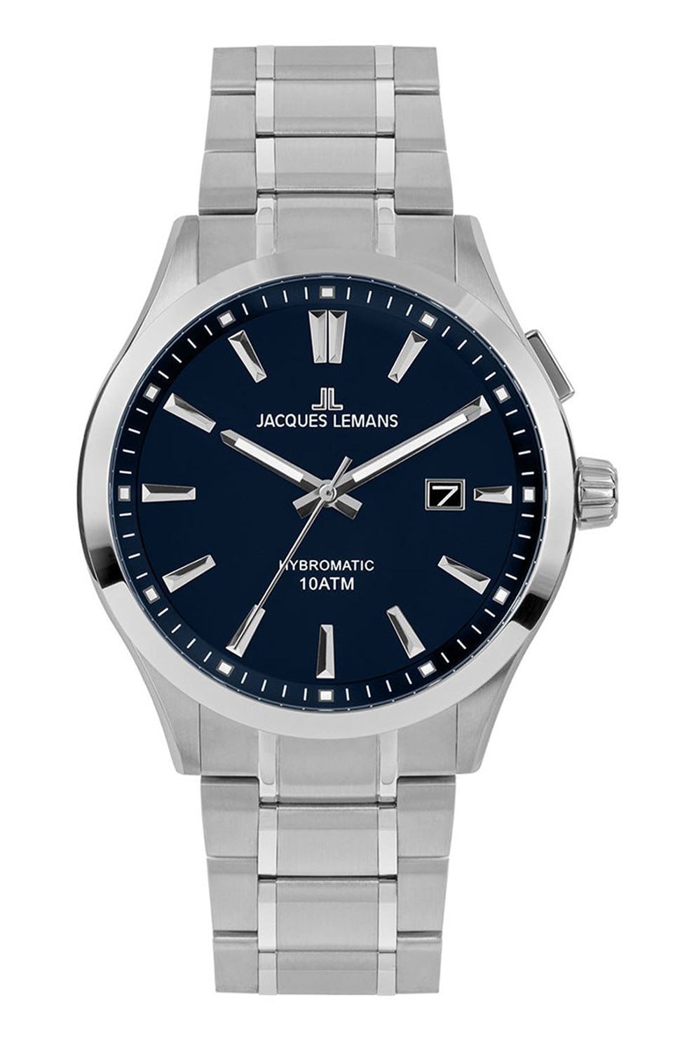 Jacques Lemans, Ceas automatic de otel inoxidabil, Argintiu - eMAG.ro