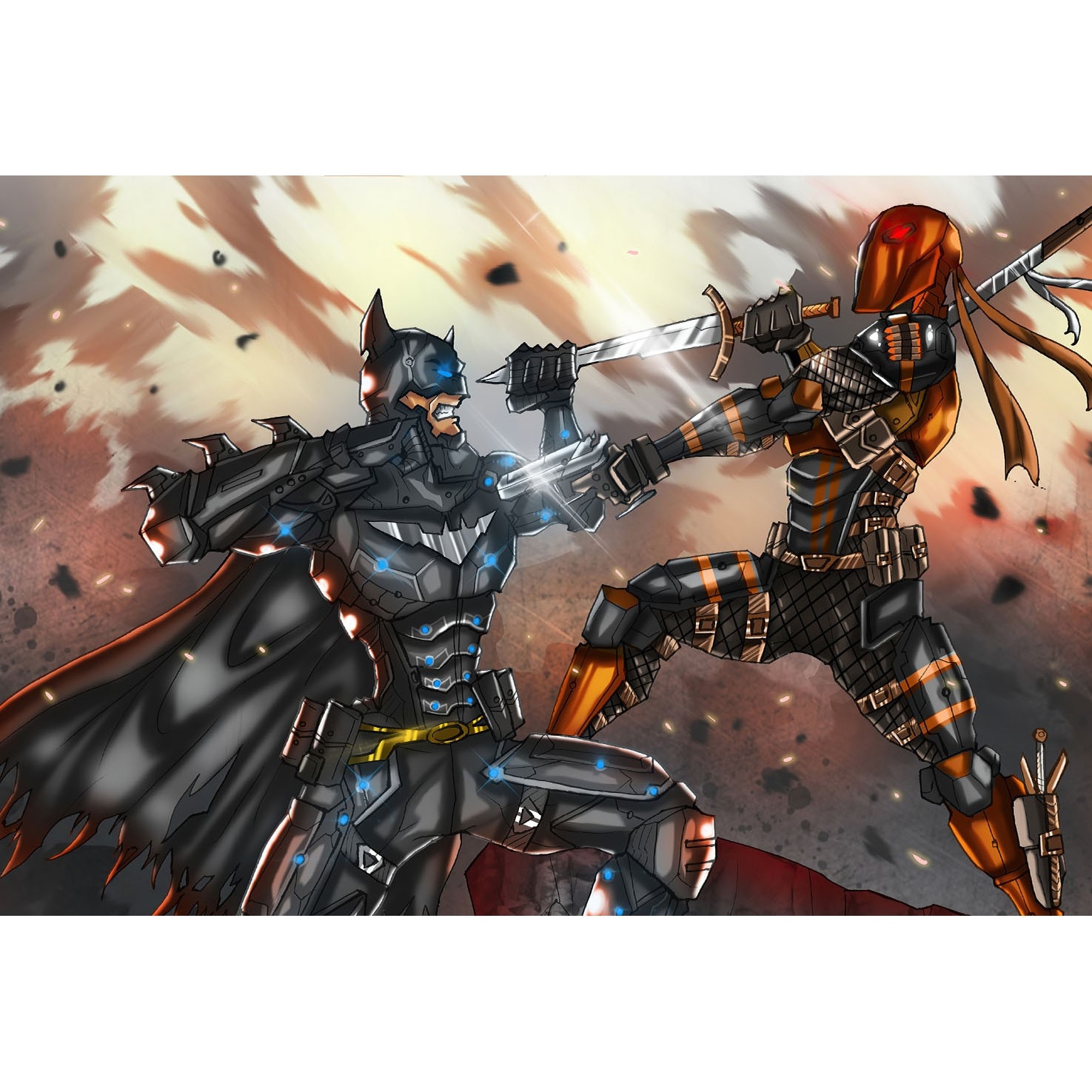 Poster Batman Vs Deathstroke Dc Fight, 61x90cm, poster1698 - eMAG.ro