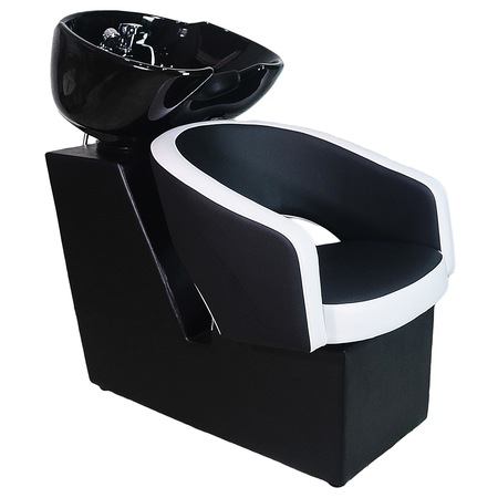 Scafa Salon Greta White, Piele ecologica, Negru, Alb - eMAG.ro