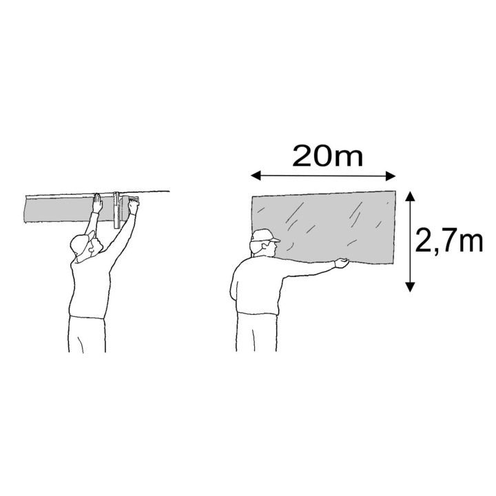 Folie de protectie cu banda de hartie Consorte, 180cm/20m - eMAG.ro
