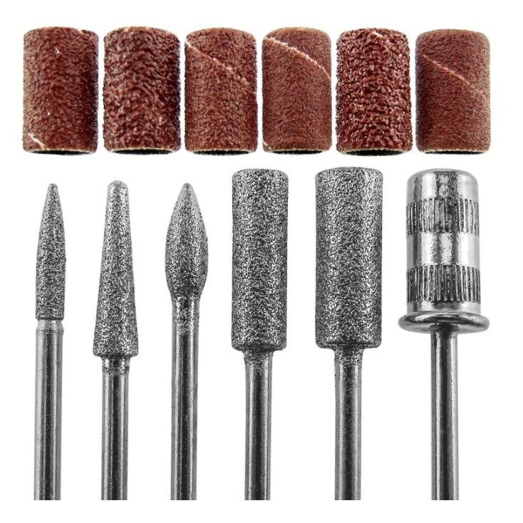 Freza Unghii Roz, include 5 pile 5 capete abrazive Viteza Reglabila ...