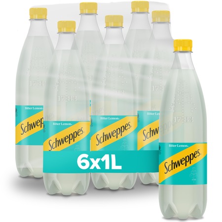 Bautura Carbogazoasa Schweppes Bitter Lemon, Pet, 6 x 1l - eMAG.ro