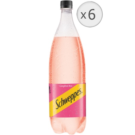 Bautura carbogazoasa Schweppes Grepfrut Roz, pet 6 x1.5L - eMAG.ro