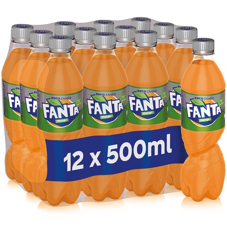 Bautura carbogazoasa Fanta Mango Zero Zahar, pet 12 x 500ml - eMAG.ro