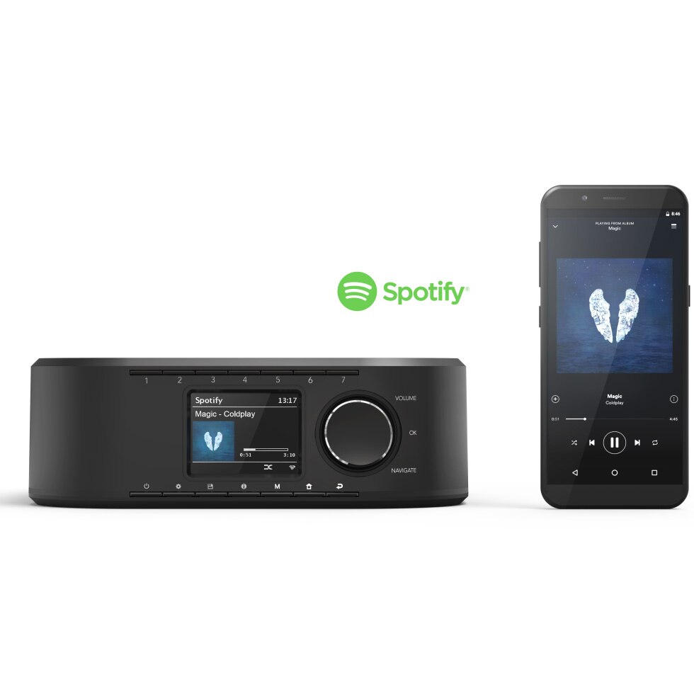 Radio digital Hama DIR355BT, DAB +, Internet Radio, Bluetooth, Negru ...