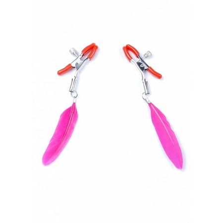 Cleme pentru sfarcuri, Pene, 14cm, Roz - eMAG.ro