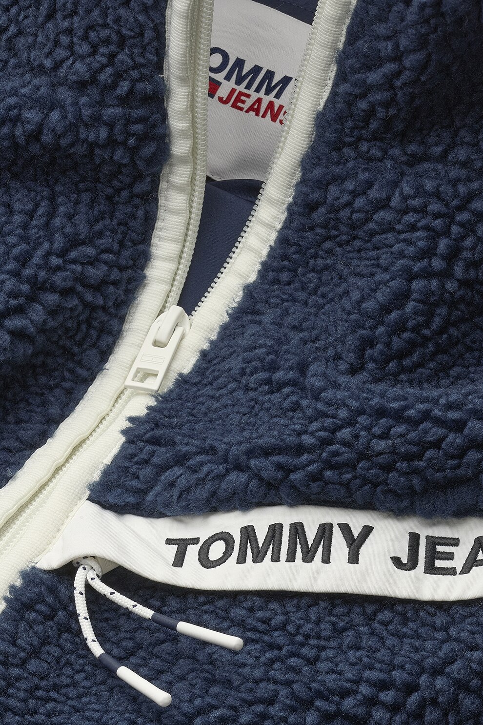 Tommy Jeans, Jacheta de fleece cu guler mediu - eMAG.ro