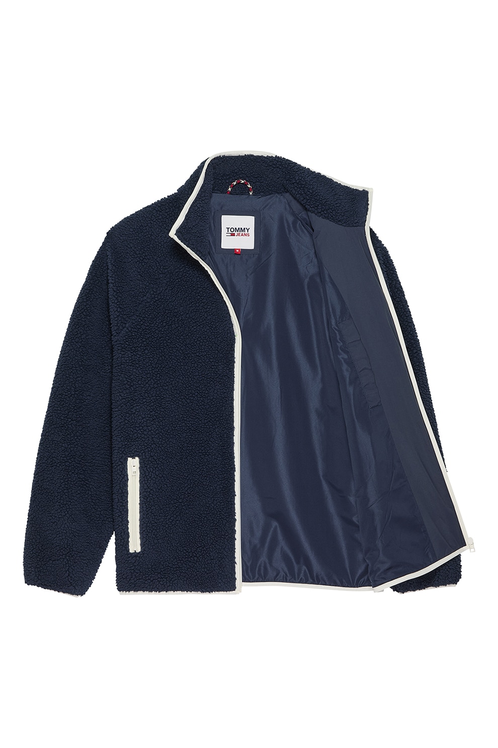 Tommy Jeans, Jacheta de fleece cu guler mediu - eMAG.ro